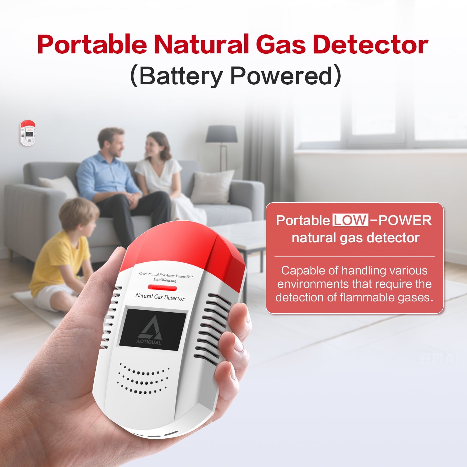 Gas Detectors For Home Natural Gas Smoke Detector 10 Year Battery ...