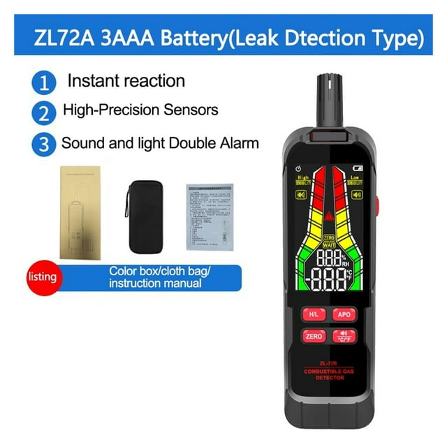 Natural Gas Detector Gas Leak Detector Combustible Flammable Tester ...