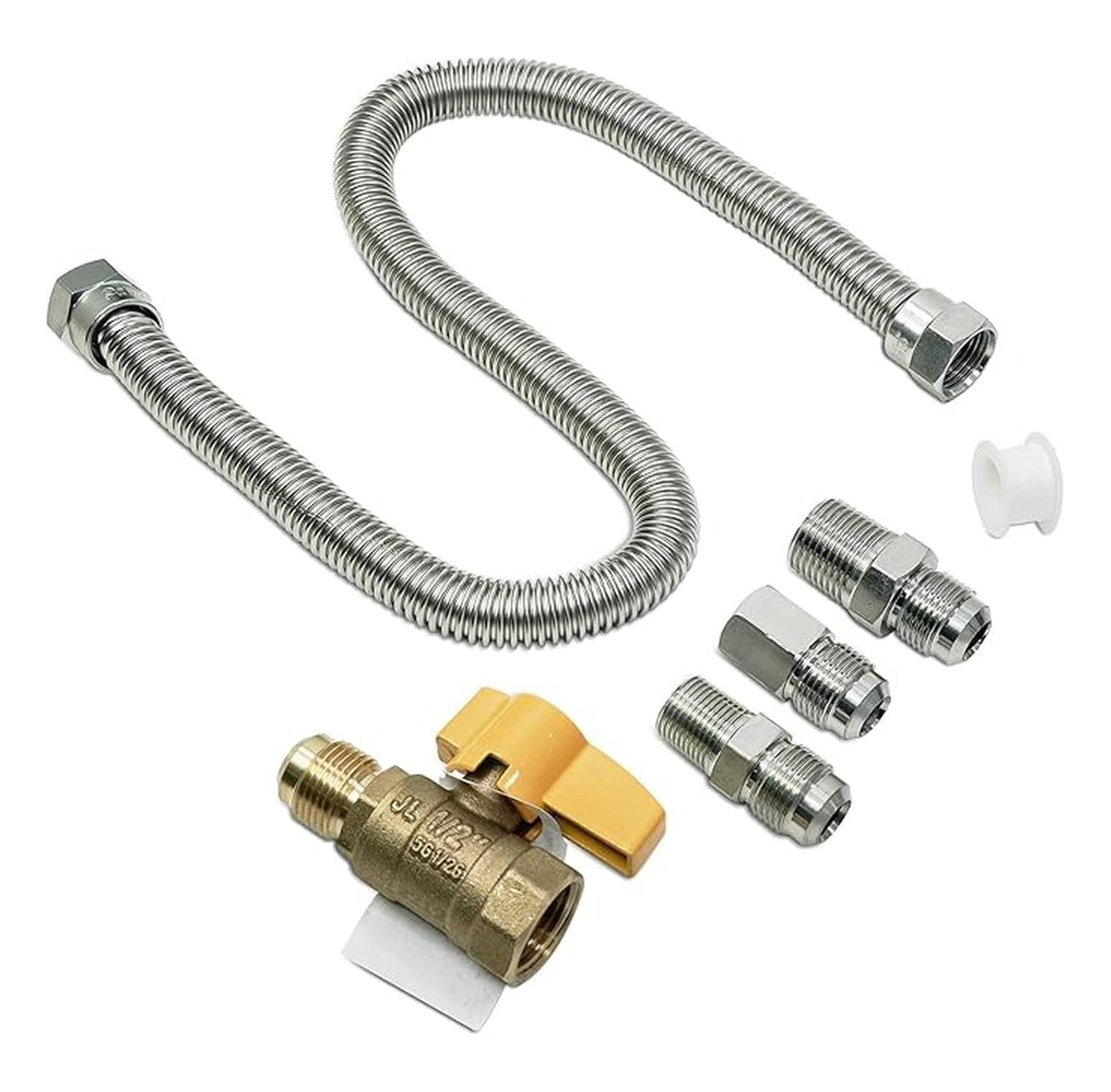 Natural Gas Hose Kit 22 Inch - Flexible Propane Hose Connector with 3 ...