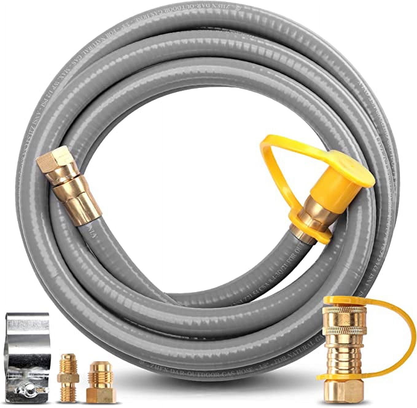 Natural Gas Hose, with Conversion Kit and Quick Connect Fittings, Works ...