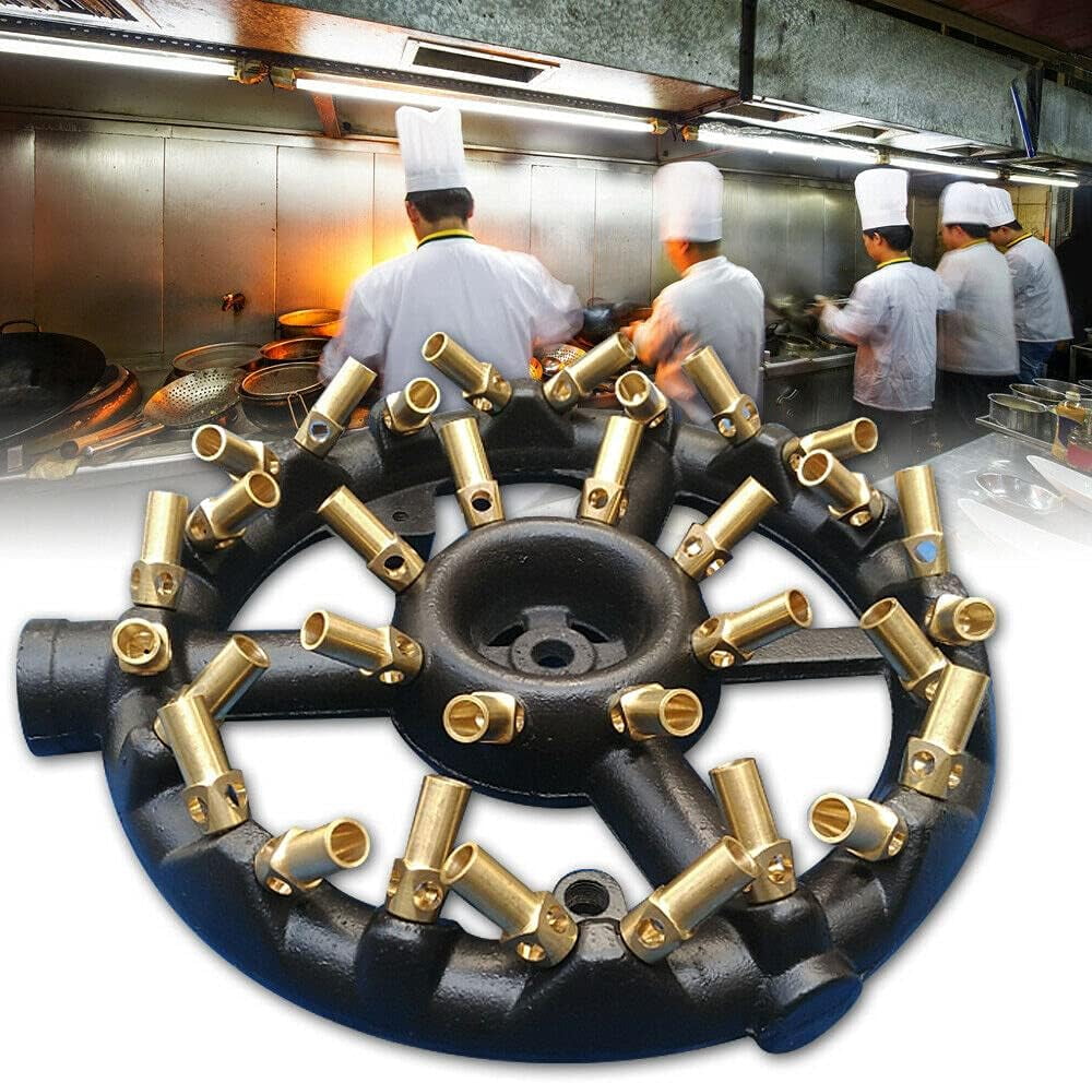 Natural Gas Jet Burner, Cast Iron Body 10/20/23/32 Tips Brass Burner ...