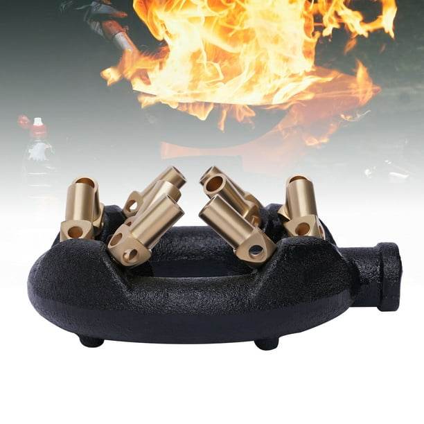 Natural Gas Jet Burner Cast Iron Body 10 Tips Brass Burner High Power ...