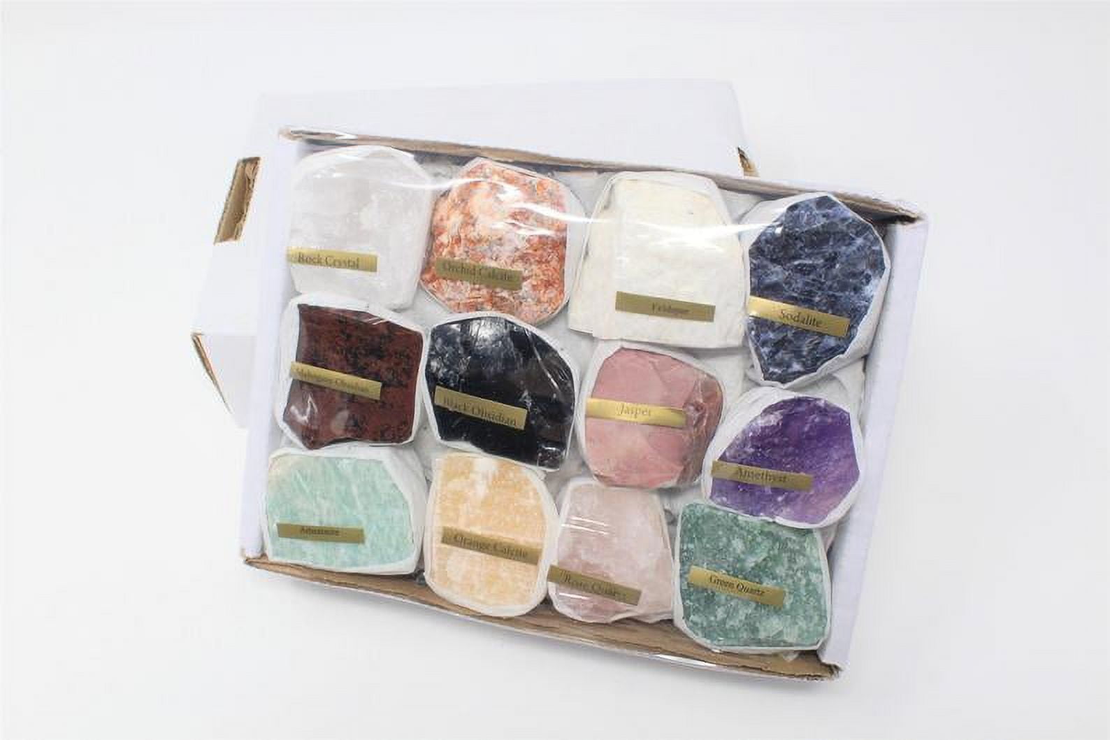 Natural Gemstone Mix, 12 Pieces assorted Stones, Raw Crystals, Natural ...