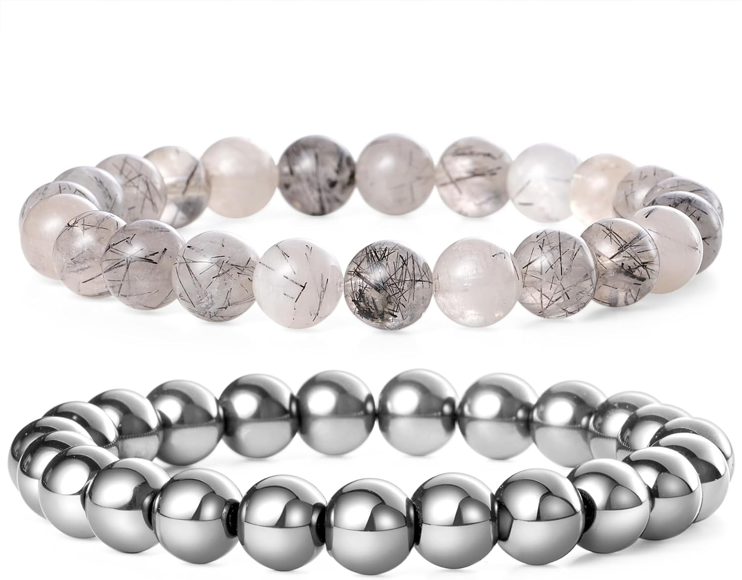 Natural Gemstone Semi Precious Healing Crystals Handmade Stretchy Round ...