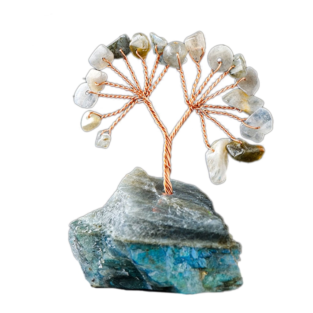 Natural Gemstones Crystal Lucky Tree With Stone Base Homes Offices ...