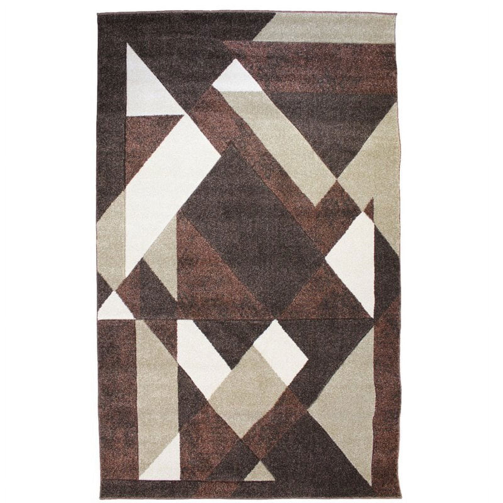 Natural Geo Jasmine 3'3" x 4'11" Geometric Abstract Chocolate/Brown ...