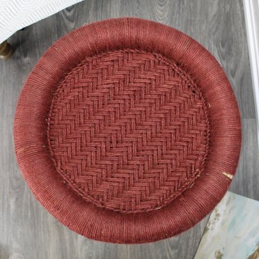 Koda Solid Wood Round Accent Stool With Circle Base in Natural Brown ...