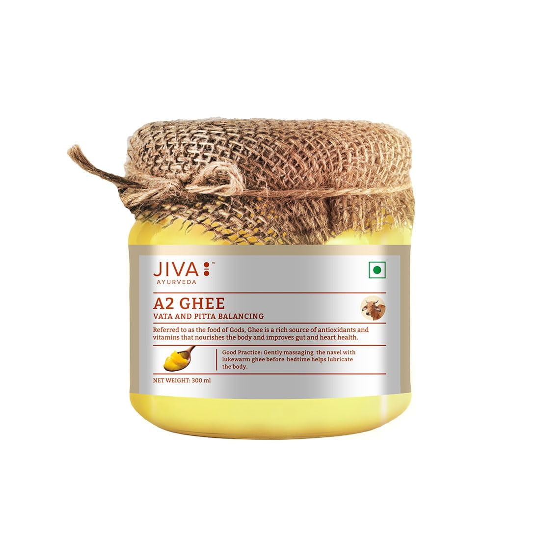 Natural Gir Desi Cow A2 Ghee By Jiva | Source Of Vitamins C, E & K Healthy Desi Ghee Perfect For ...