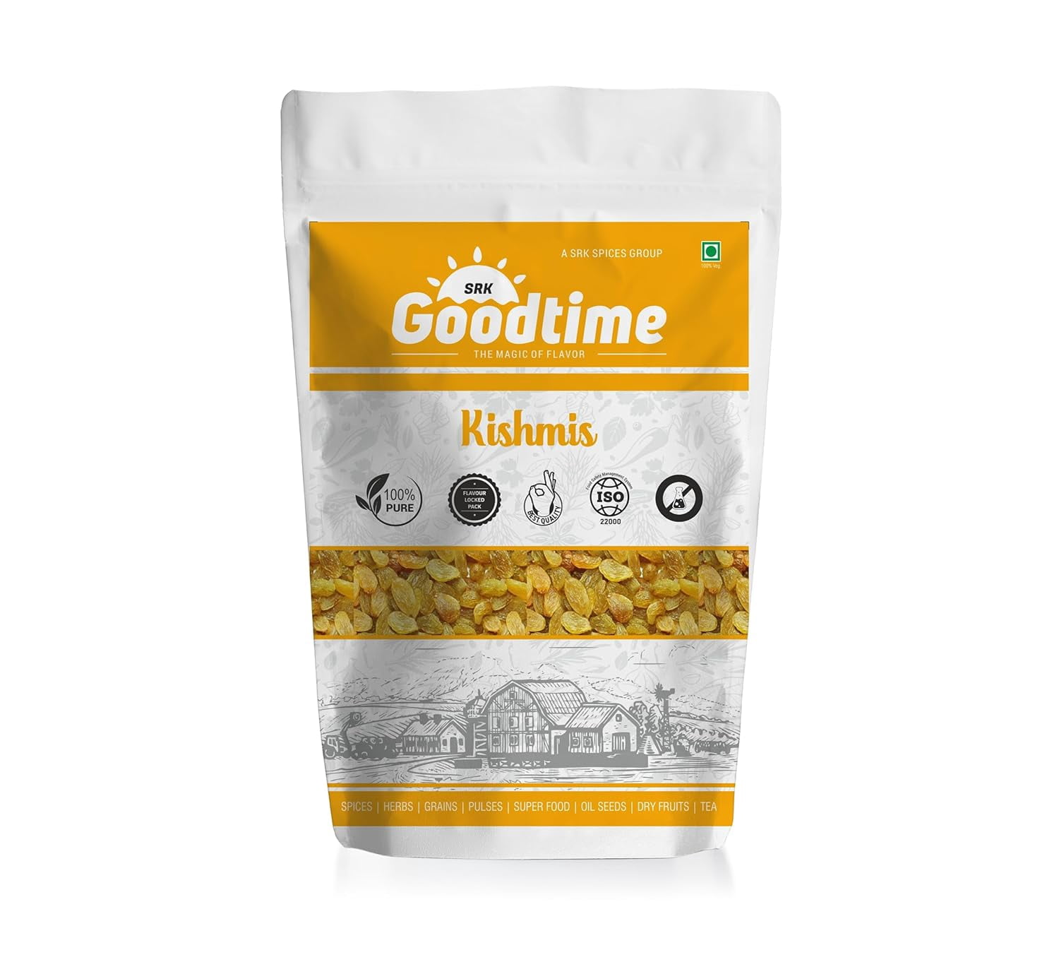 Natural Golden Raisins (Kishmish) By SRK Goodtime 250gm, | Rich In ...