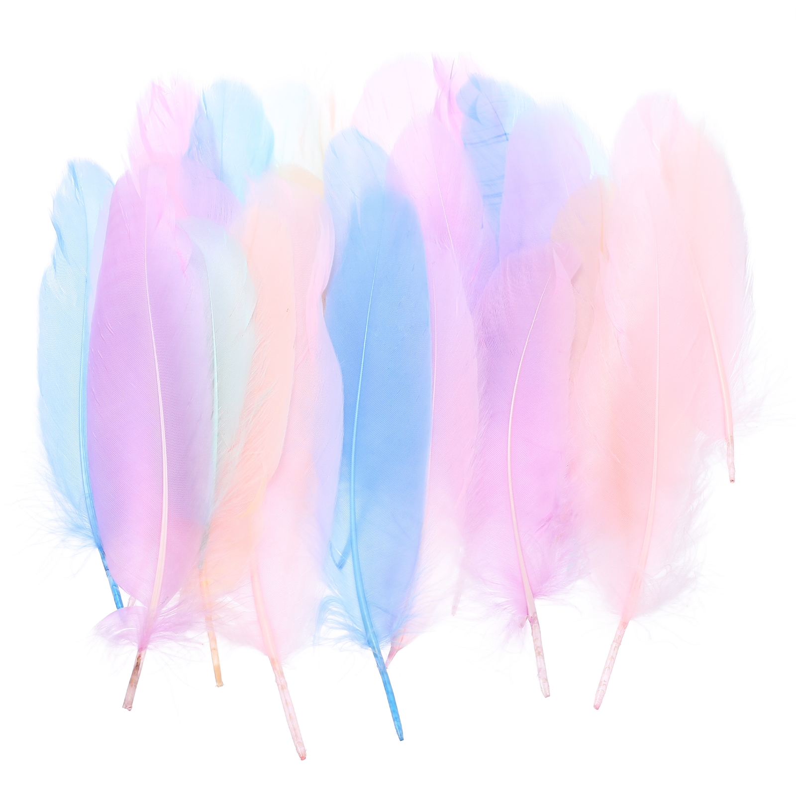 Natural Goose Feathers Bulk for Crafts, 300 Pack Assorted Colors for ...