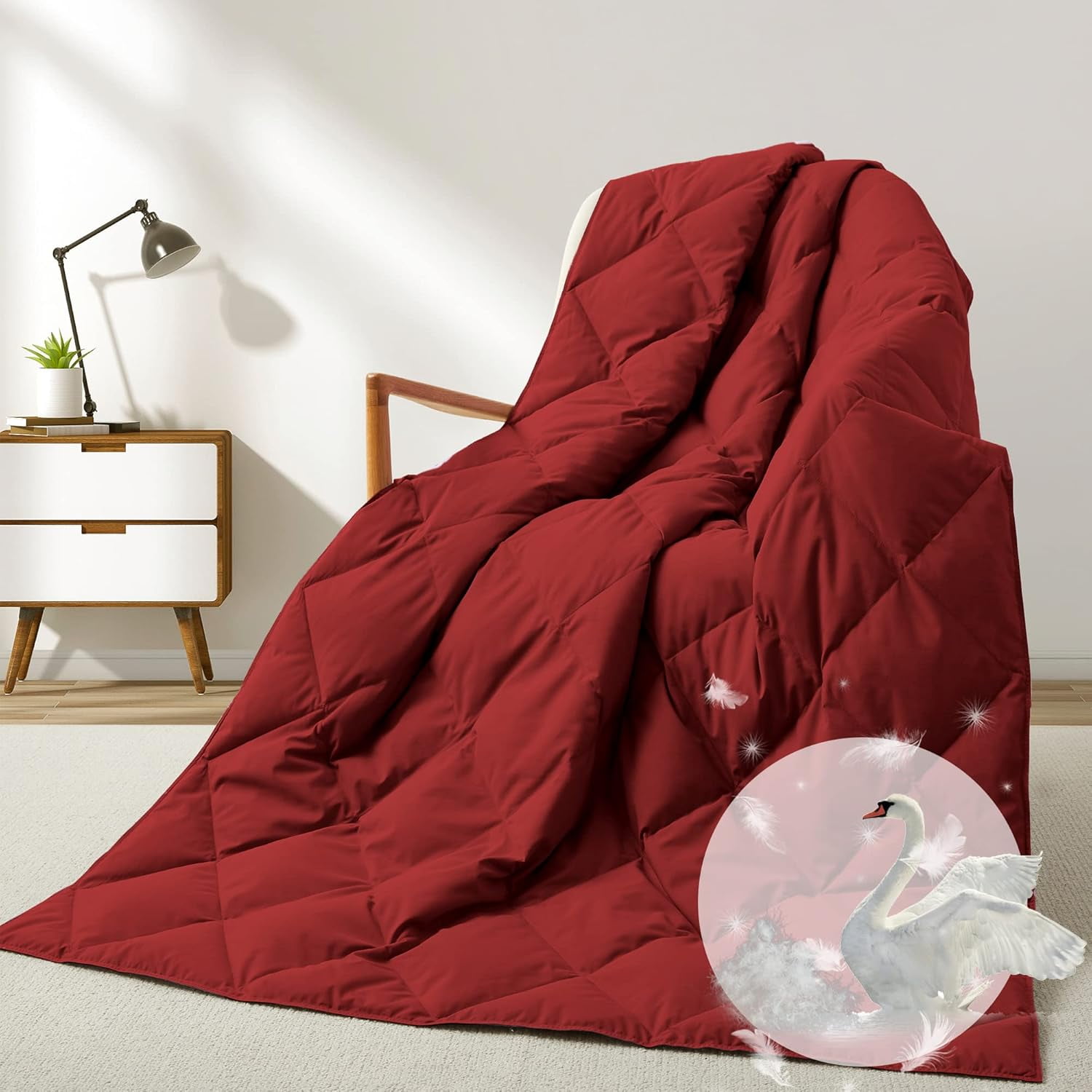 Natural Goose Down Throw Blanket for Couch Bed Comforter for Home Sofa ...