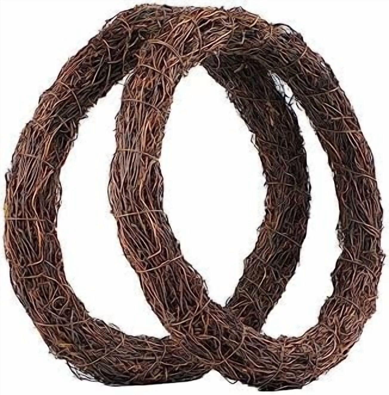 Natural Grapevine Wreath for Crafts - 14 Inch Round Rattan Twig Wreath ...