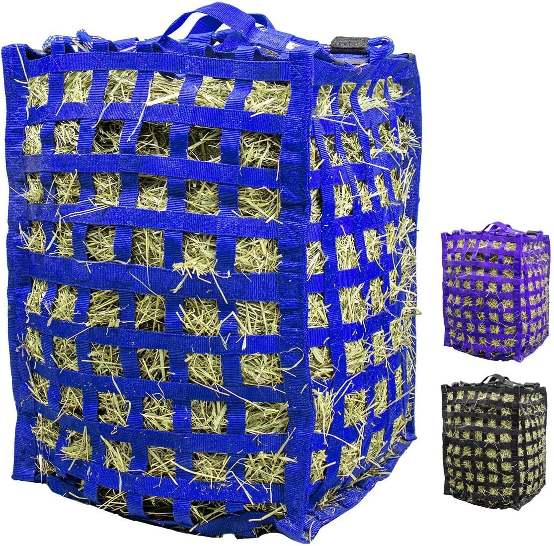 Natural Grazer Patented Four Sided Slow Feed Horse Hay Bag with One ...