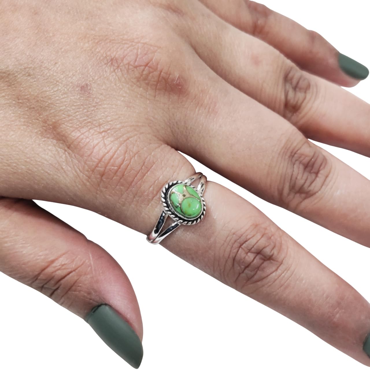 Natural Green Copper Turquoise Ring, Copper Turquoise Ring, December ...