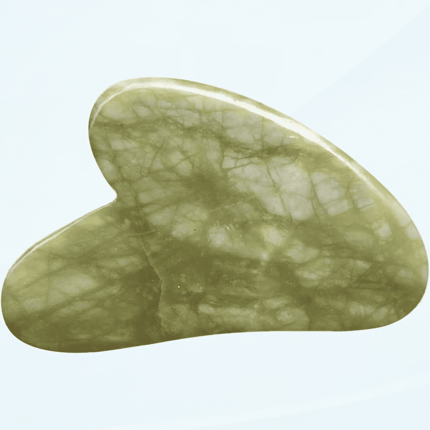 Natural Green Jade Gua Sha Massage Tool for Body Skin Facial, Crystal ...