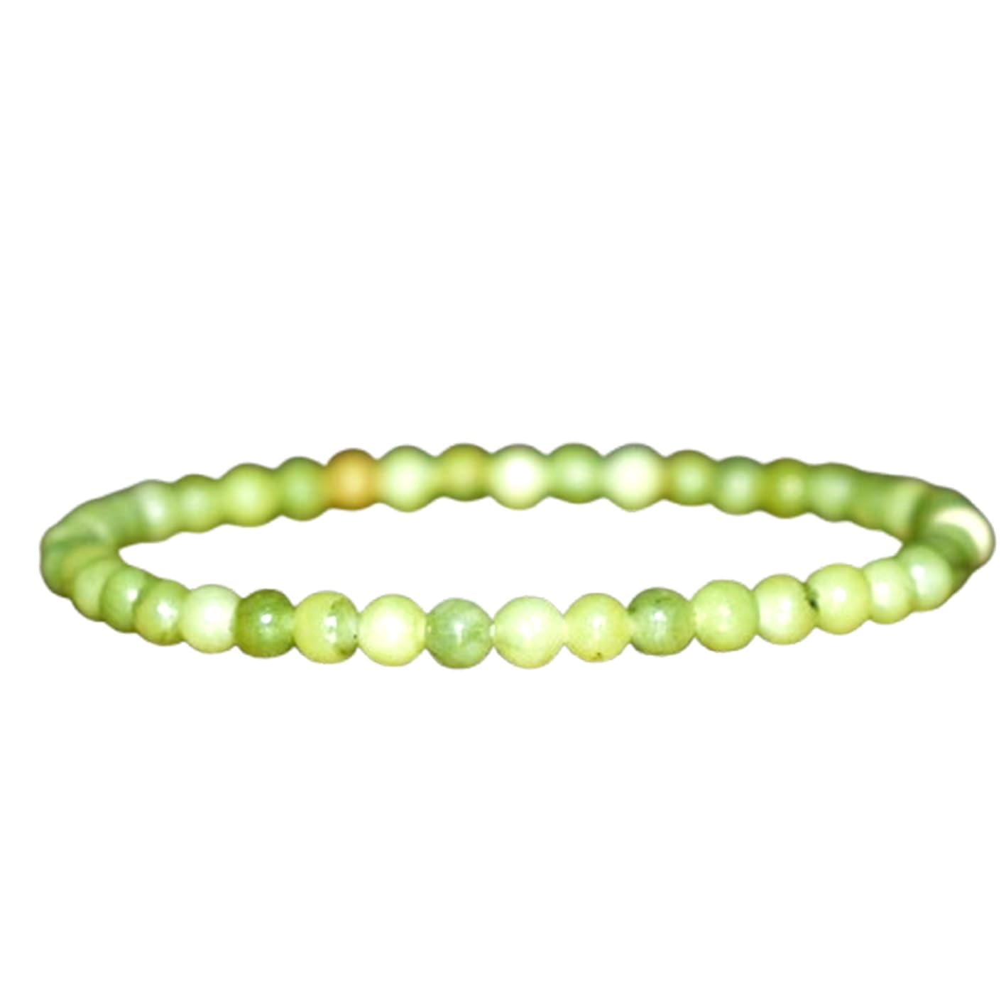 Natural Green Jasper 4mm Round Shape Smooth Cut Beads Stretchable ...