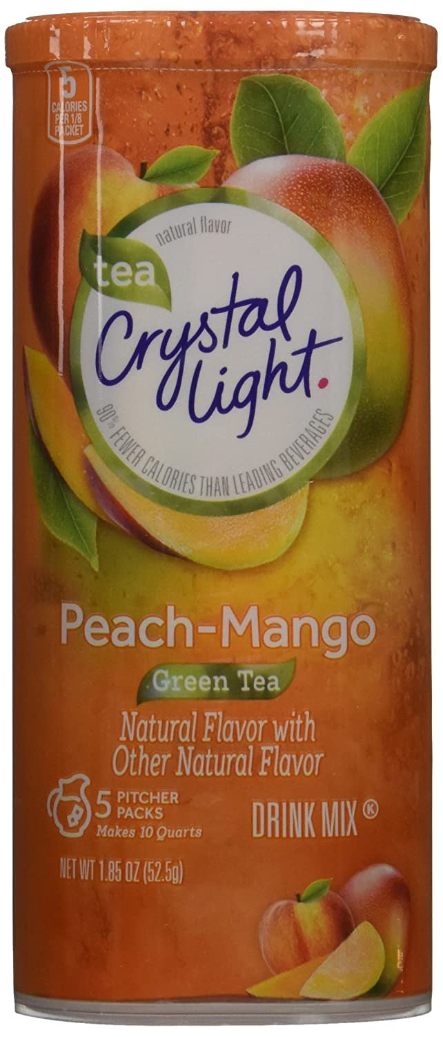 Natural Green Tea Peach Drink Mix (30 Pitcher Packets, 6 Canisters of 5 ...
