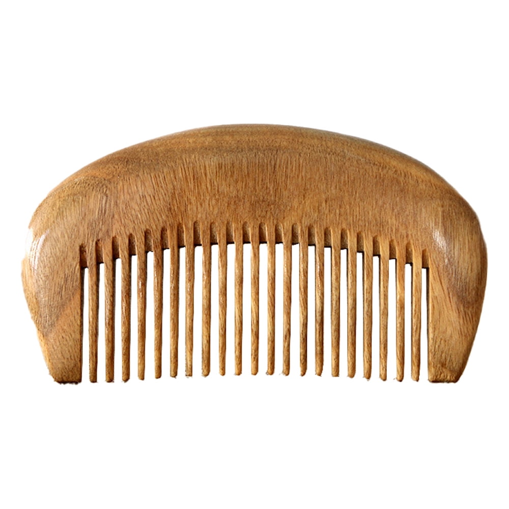 Natural Green sandalwood comb Electrostatic massage comb portable small ...