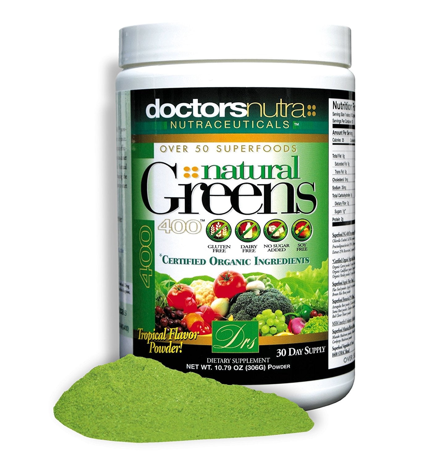 Natural Greens Powder Drink Super Food with Certified Organic ...