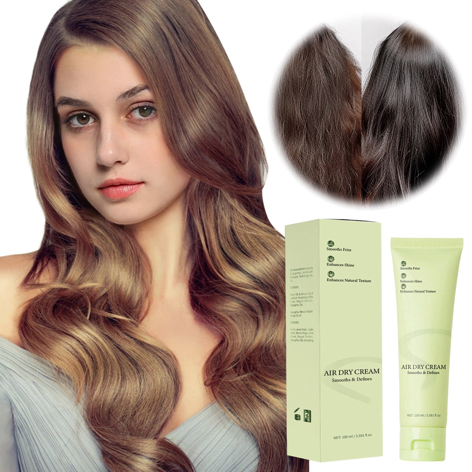 Natural Hair Air Dry Styling Cream - Frizz Control & Curl Definition ...