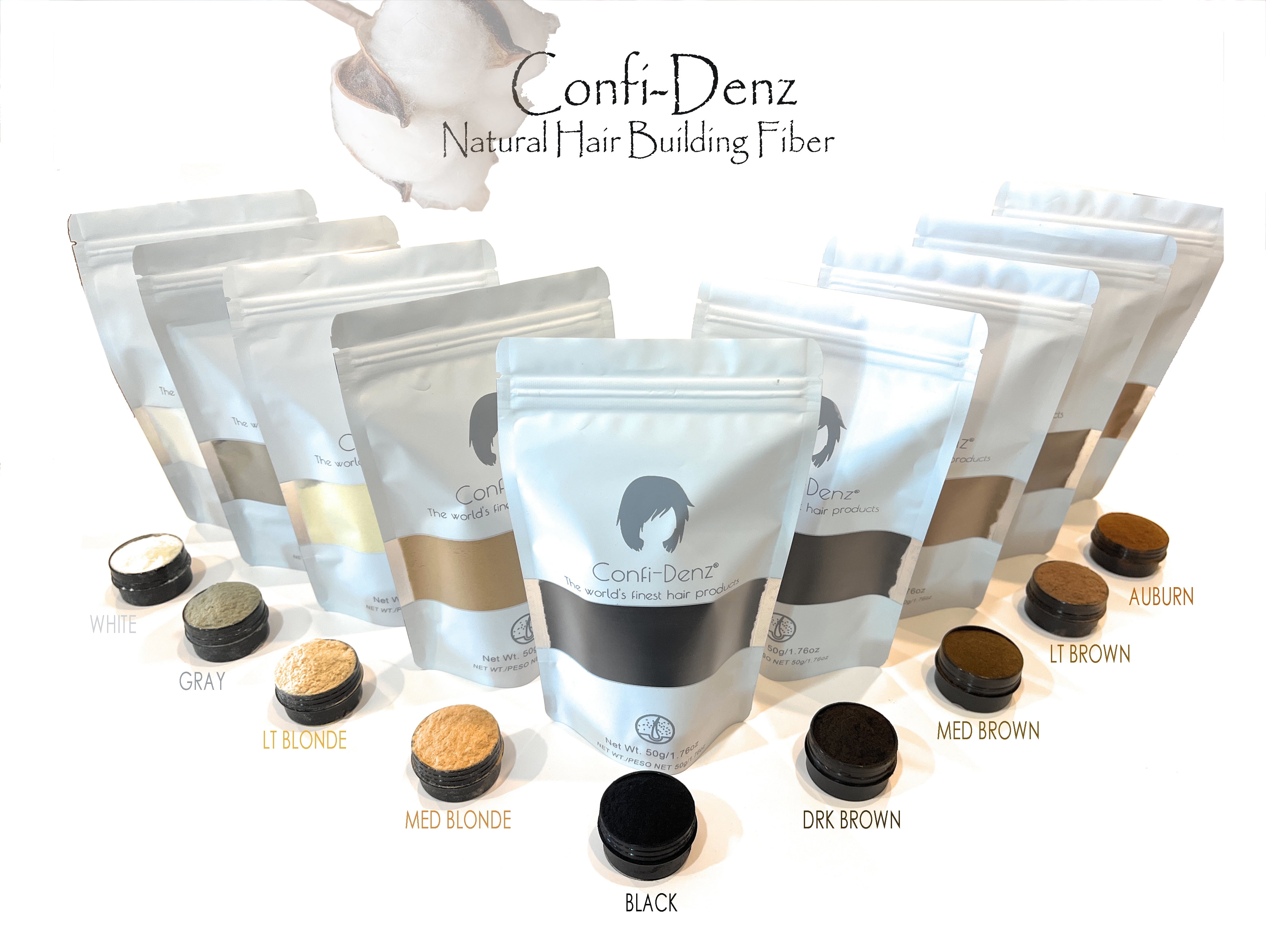 Natural Hair Building Fiber, Instant full head of hair, Bald Spot and ...