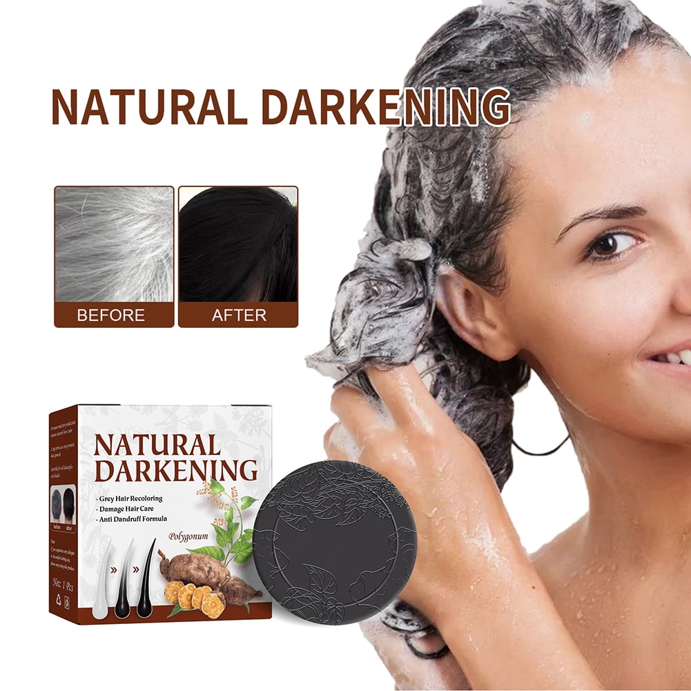 Natural Hair Darkening Shampoo Bar Hair Soap For Gray Hair