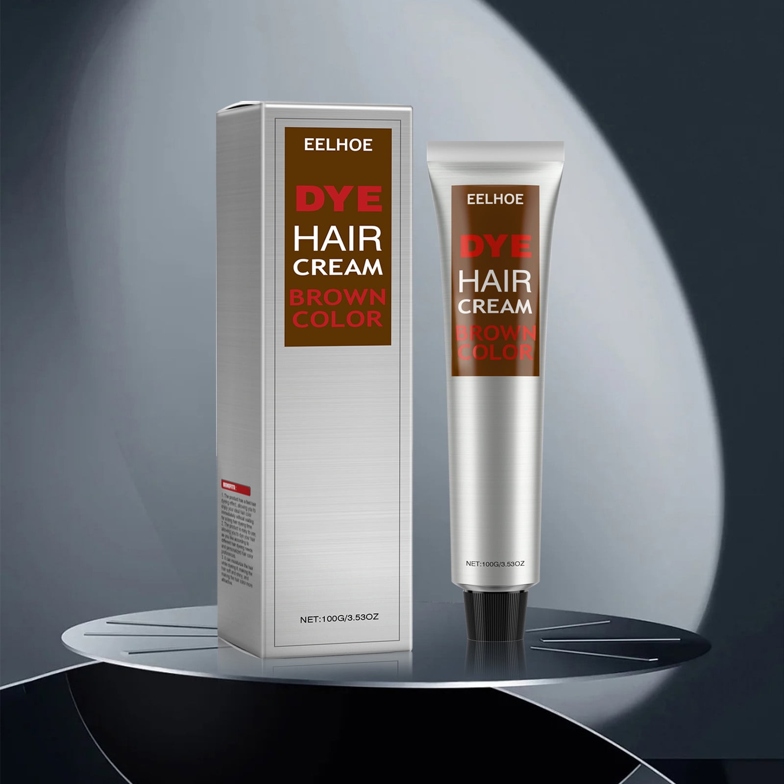 Natural Hair Dye Cream, Fashion Permanent Hair Dye Light Gray Silver ...