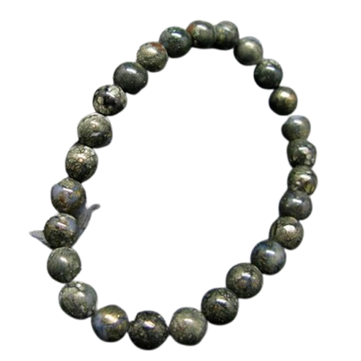 Natural Healers Gold 8mm Round Shape Smooth Cut Beads Stretchable ...