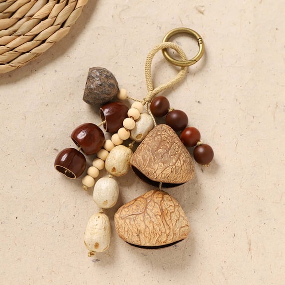 Natural Healing Wind Chimes Handcrafted from Shells and Nuts Soothing ...