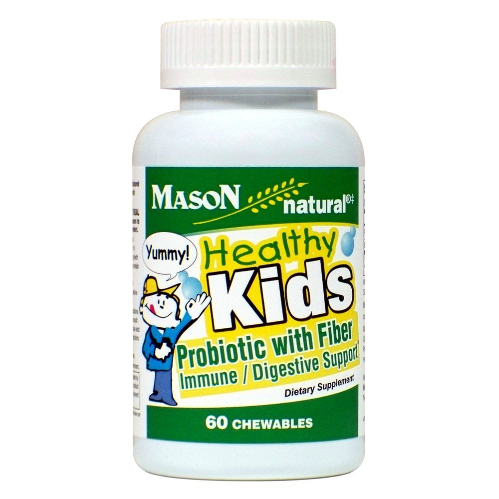 Natural Healthy Kids Probiotic With Fiber Chewable Tablets, Immune ...