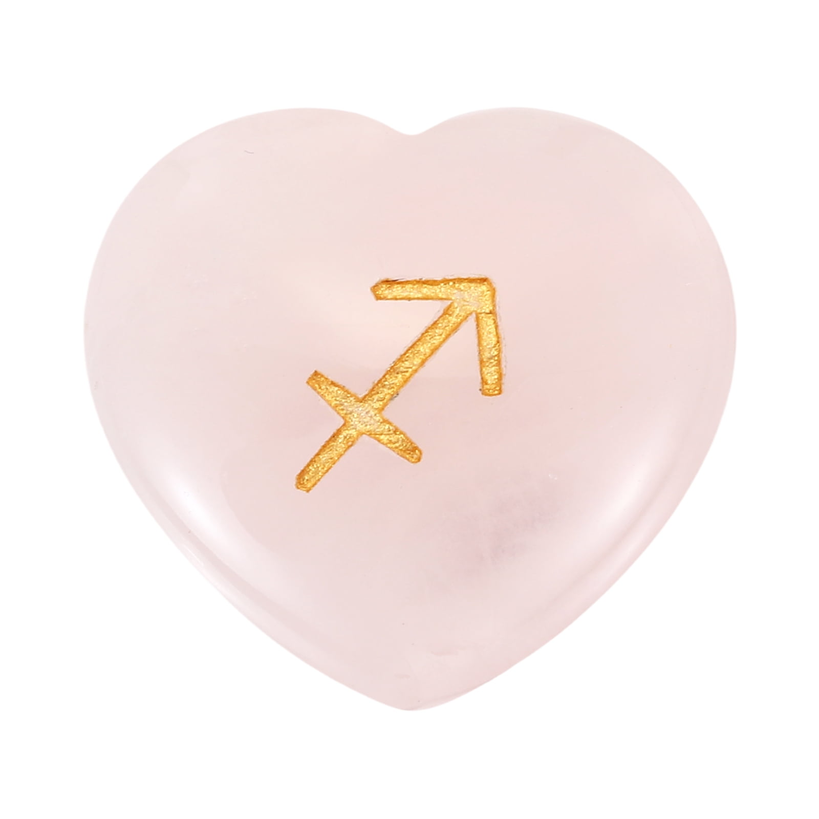 Natural Heart Shaped Crystal Stone, 1.2" Love Worry Stone with ...