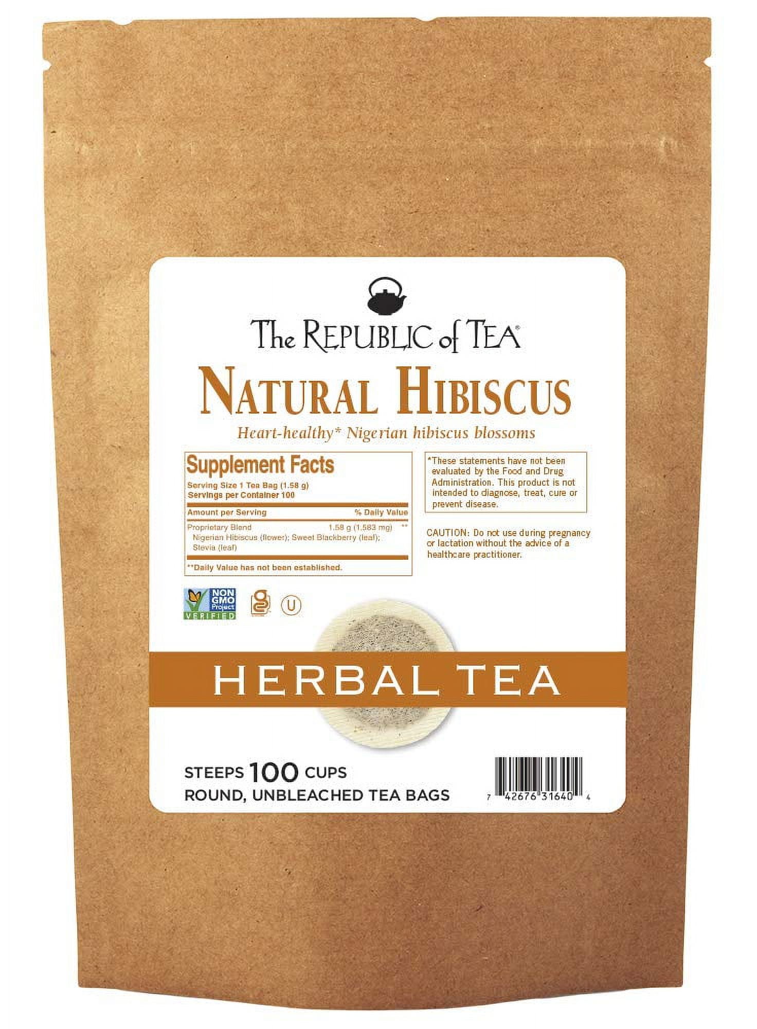 Natural Hibiscus Tea Super Refill, 100 Tea Bags - Walmart.com