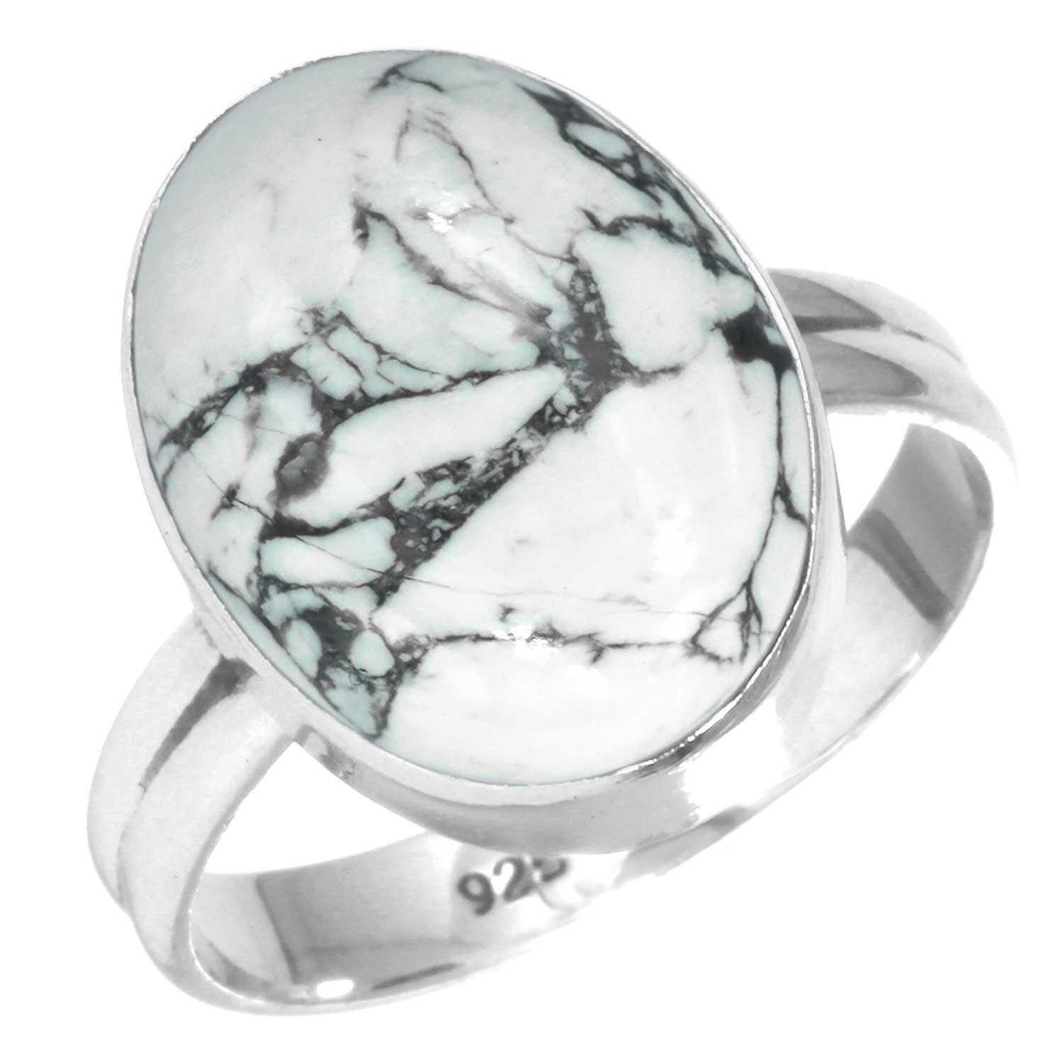 Natural Howlite Women Jewelry 925 Sterling Silver Ring - Walmart.com