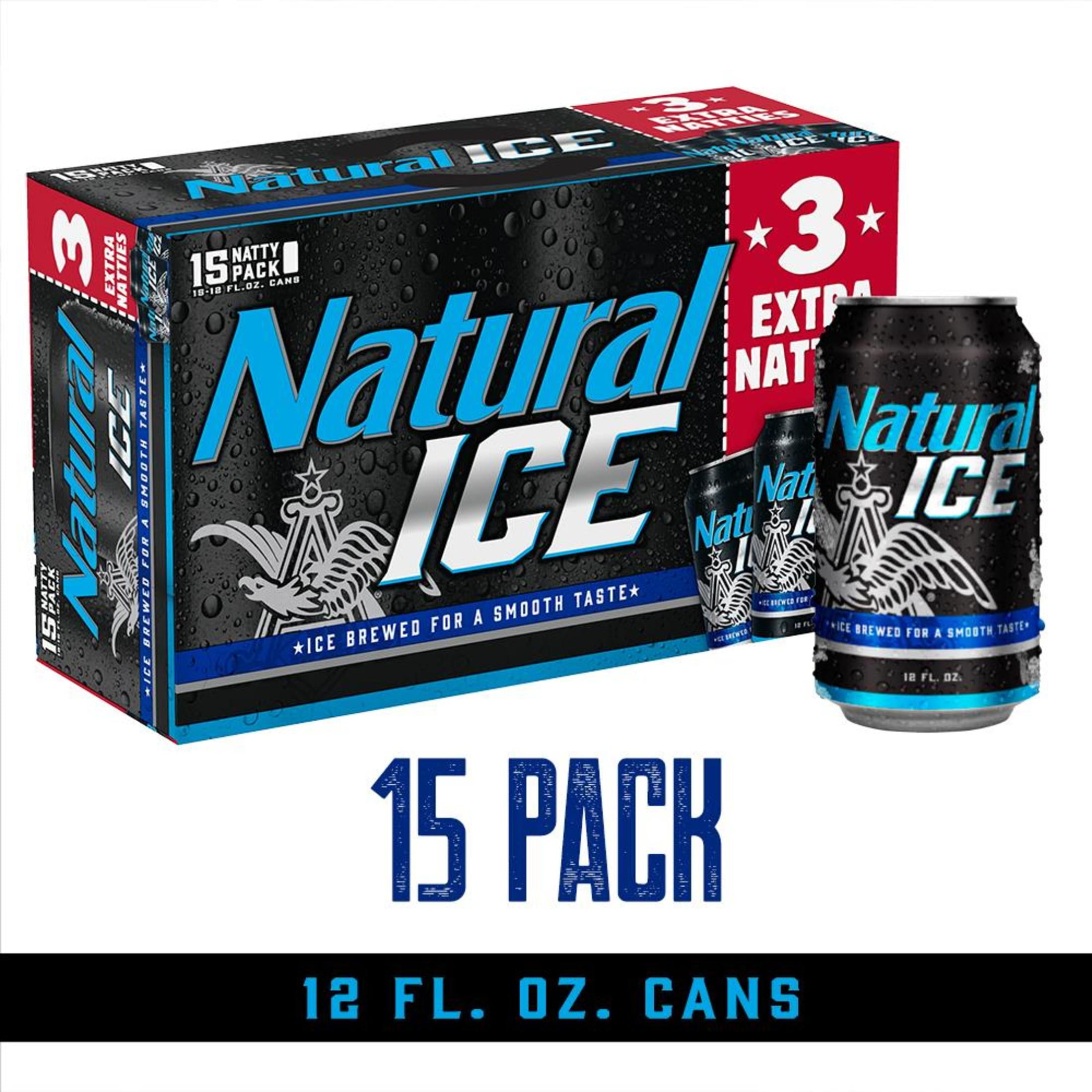 Natural Ice Beer, 15 Pack Beer, 12 fl oz Cans, 5.9% ABV - Walmart.com