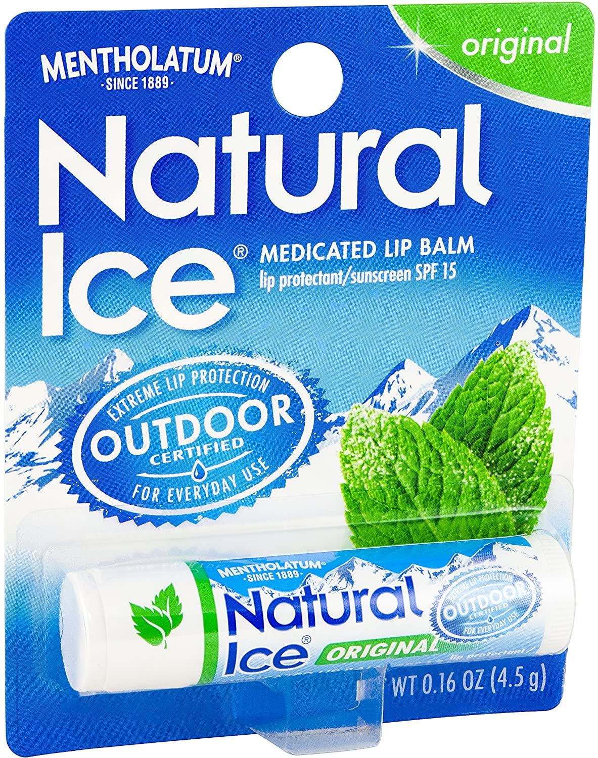 Natural Ice SPF 15 Lip Balm for Severe Dry Lips, Original Flavor, Pack ...