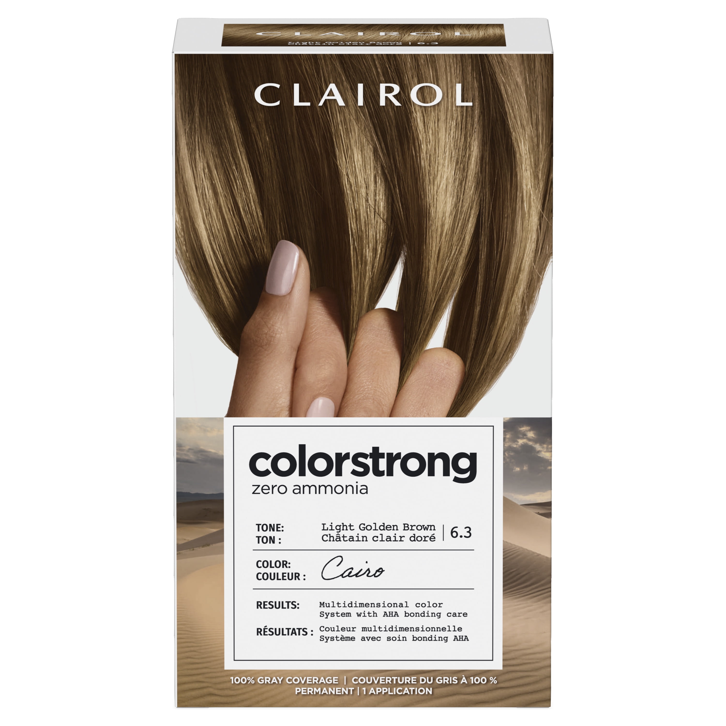 Clairol ColorStrong Permanent Zero Ammonia Hair Dye, 6.3 Light Golden ...
