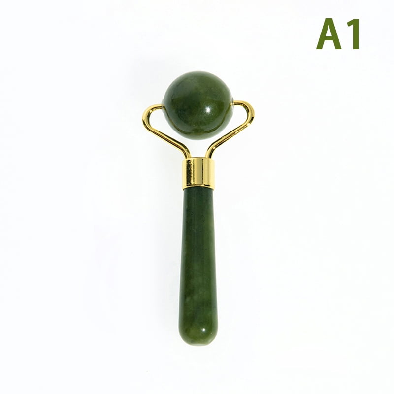 Natural Jade Ball Face Roller Gua Sha Scraper Massager Facial Eye ...