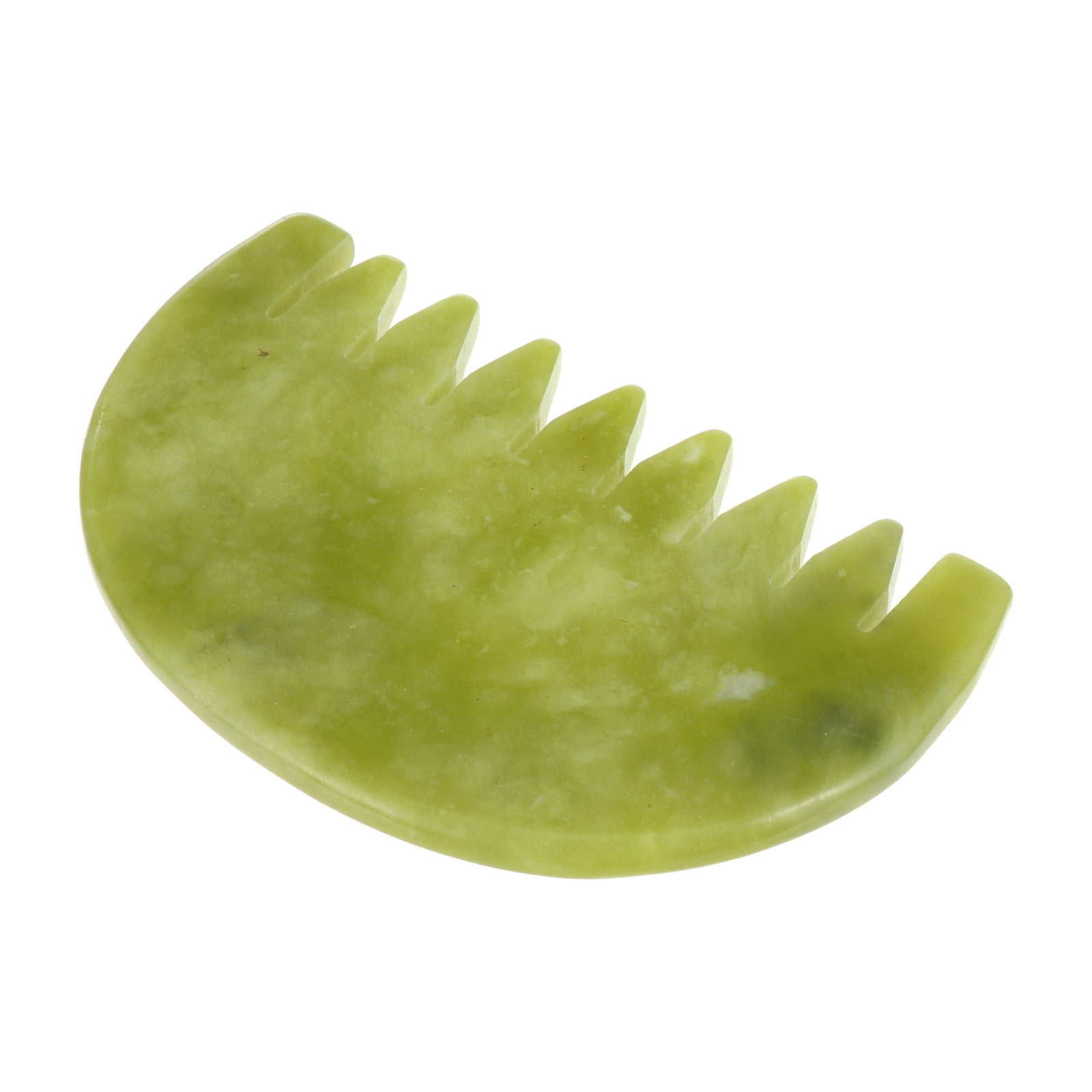 Raindrops Jade Massage Comb for Home Use Smooth Surface Green Color Lightweight and Portable ...