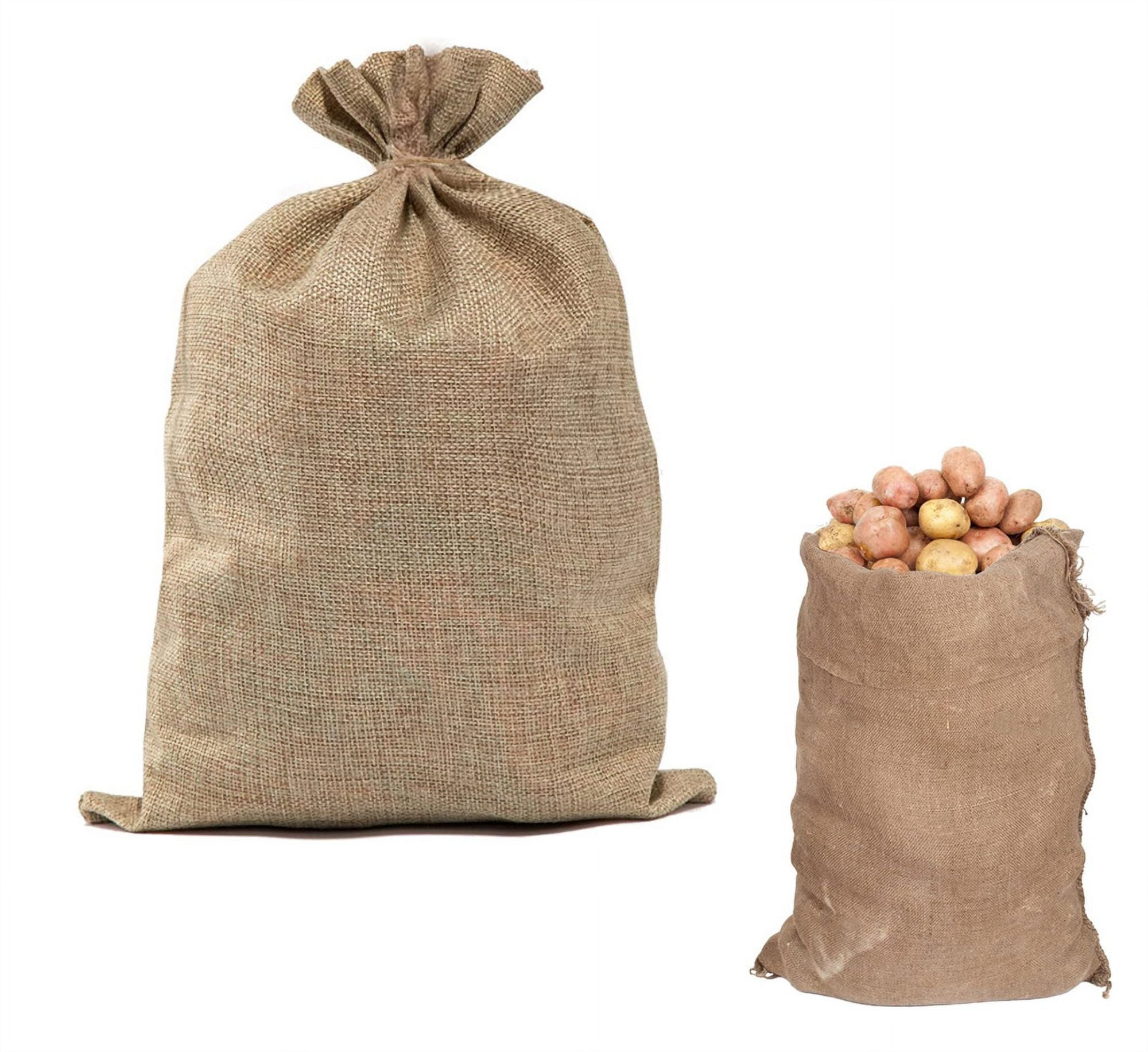 Natural Jute Burlap Sack,Strong Burlap Bags for Vegetables and ...