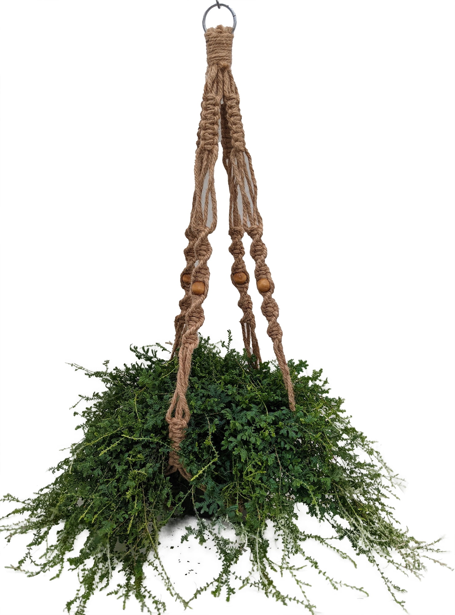 Natural Jute Macrame Plant Hanger - 40" Length - Holds 6-10" Pot Size ...