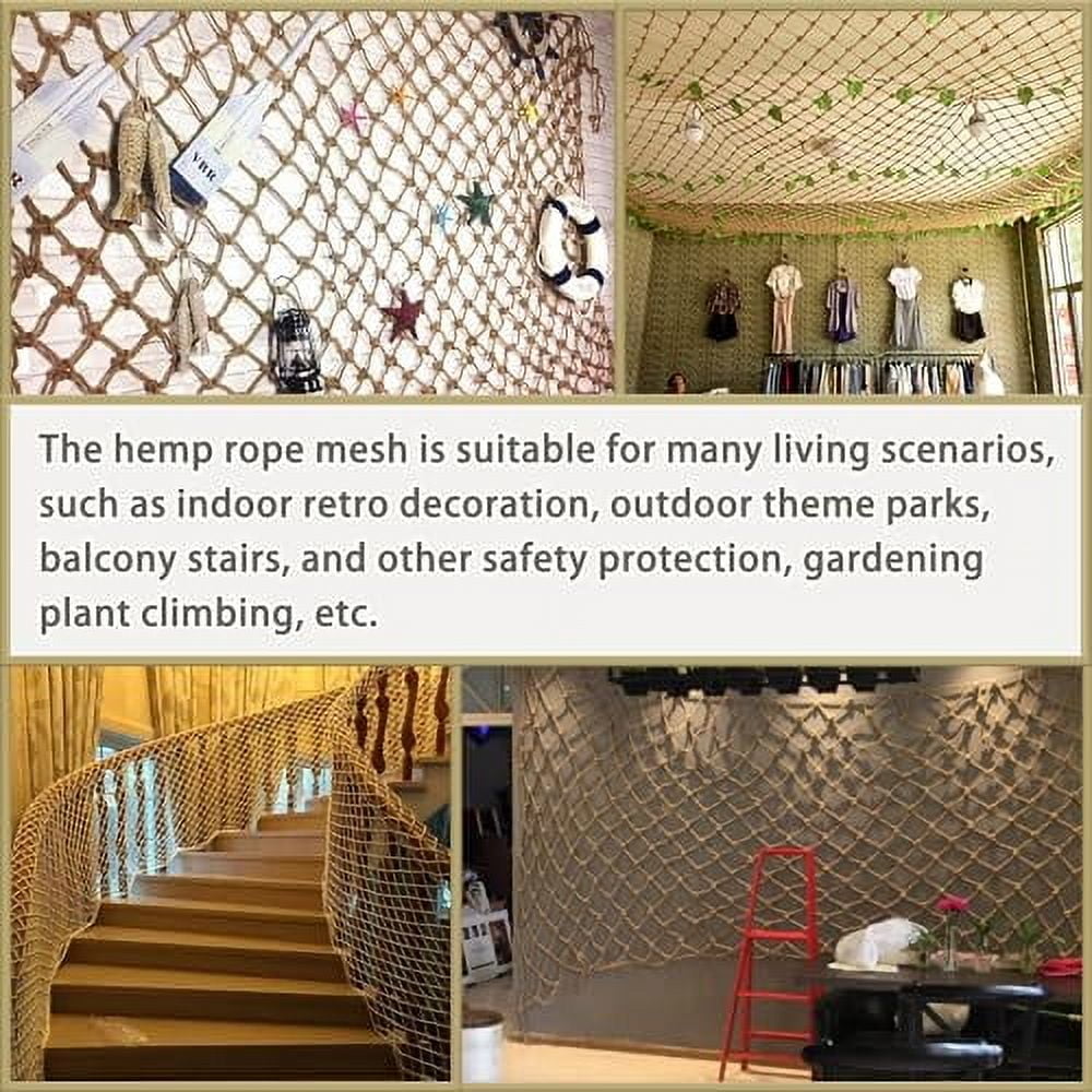 Natural Jute Rope Net - Heavy Duty and Versatile Protection for Outdoor ...