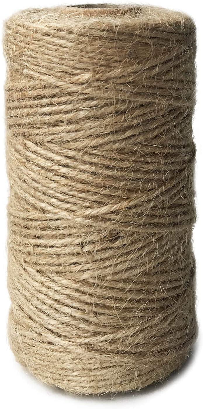 Natural Jute Twine, 3 Ply 2mm Arts and Crafts Jute Rope Heavy Duty ...