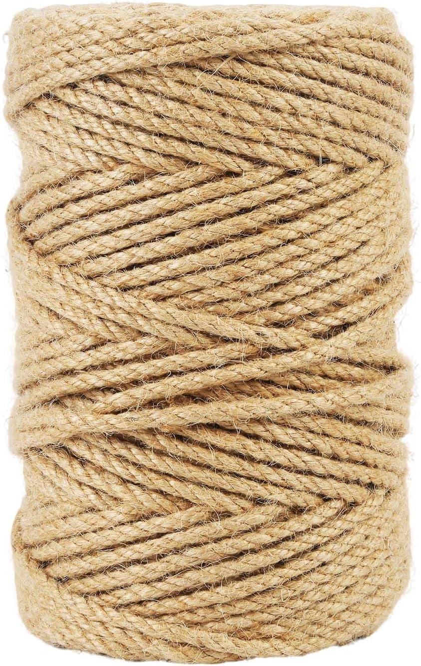 Natural Jute Twine, Jute Rope Roll, Heavy Duty Thick Twine for Cat ...