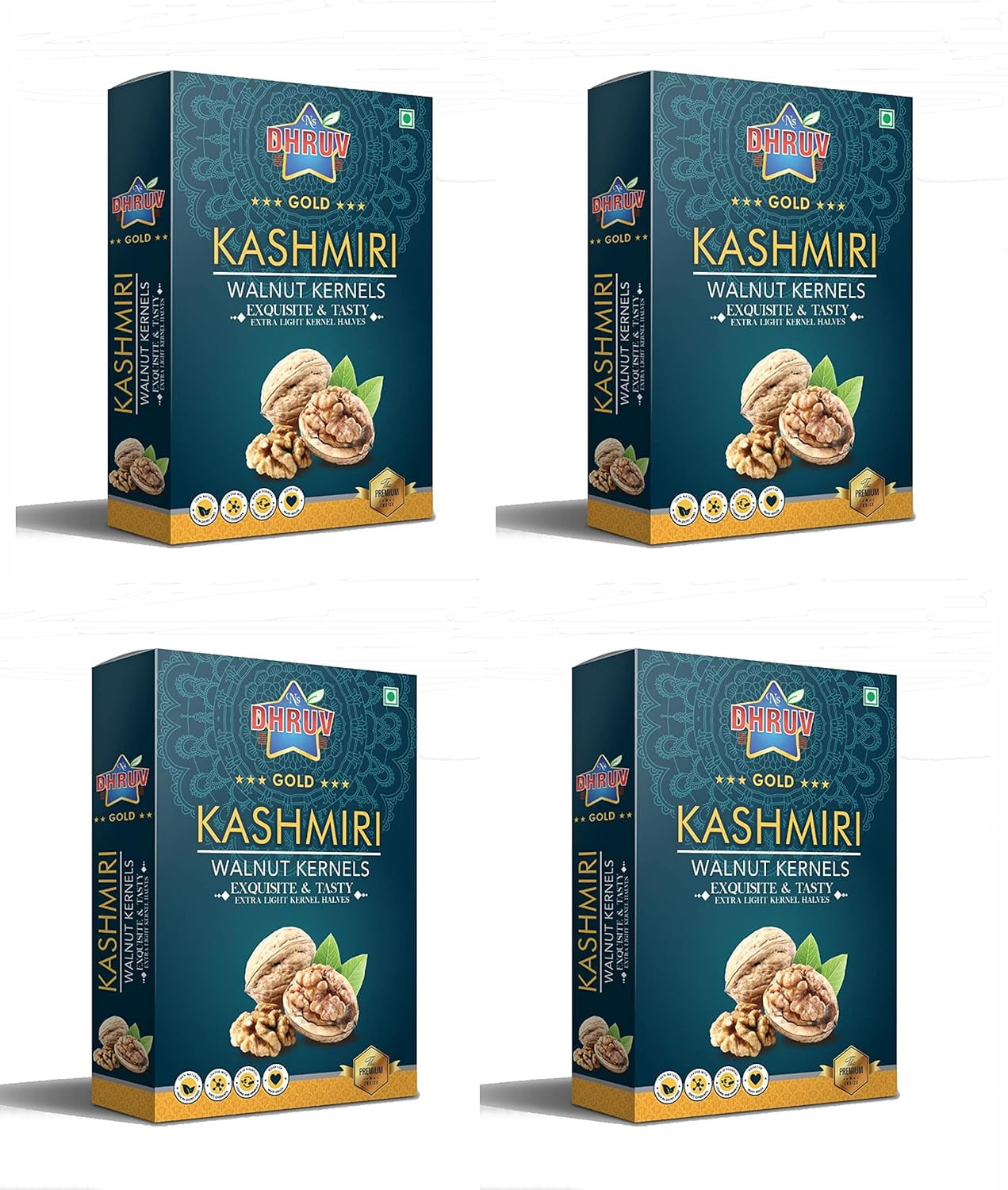 Natural Kashmiri Gold Walnut Kernel Halves By Dhruv 1kg, (250gm * Pack ...