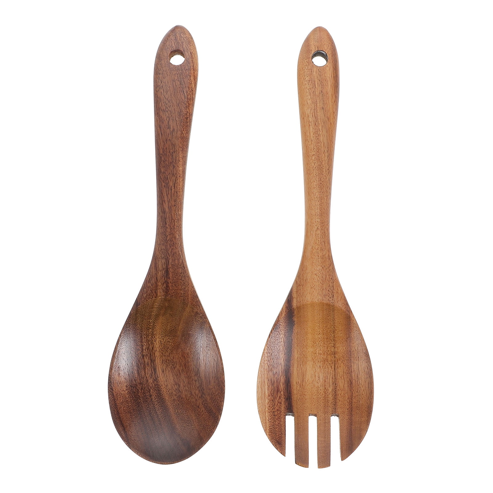 Natural Kitchen Wooden Spoon Salad Dinner Serving Spoons Server Wood ...