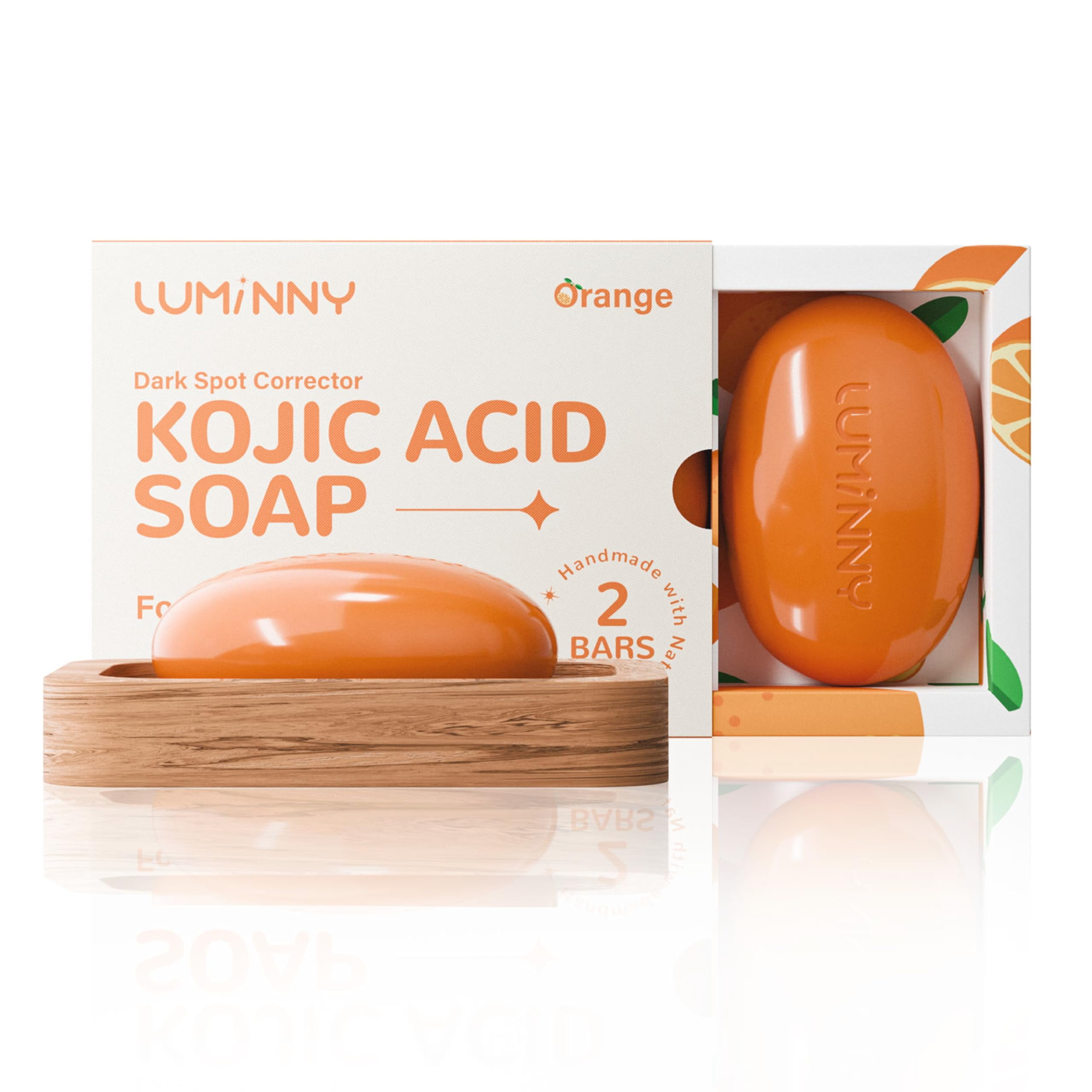 Natural Kojic Acid Soap BDF6 (Pack of 2) - Infused a Blend of Vitamins ...
