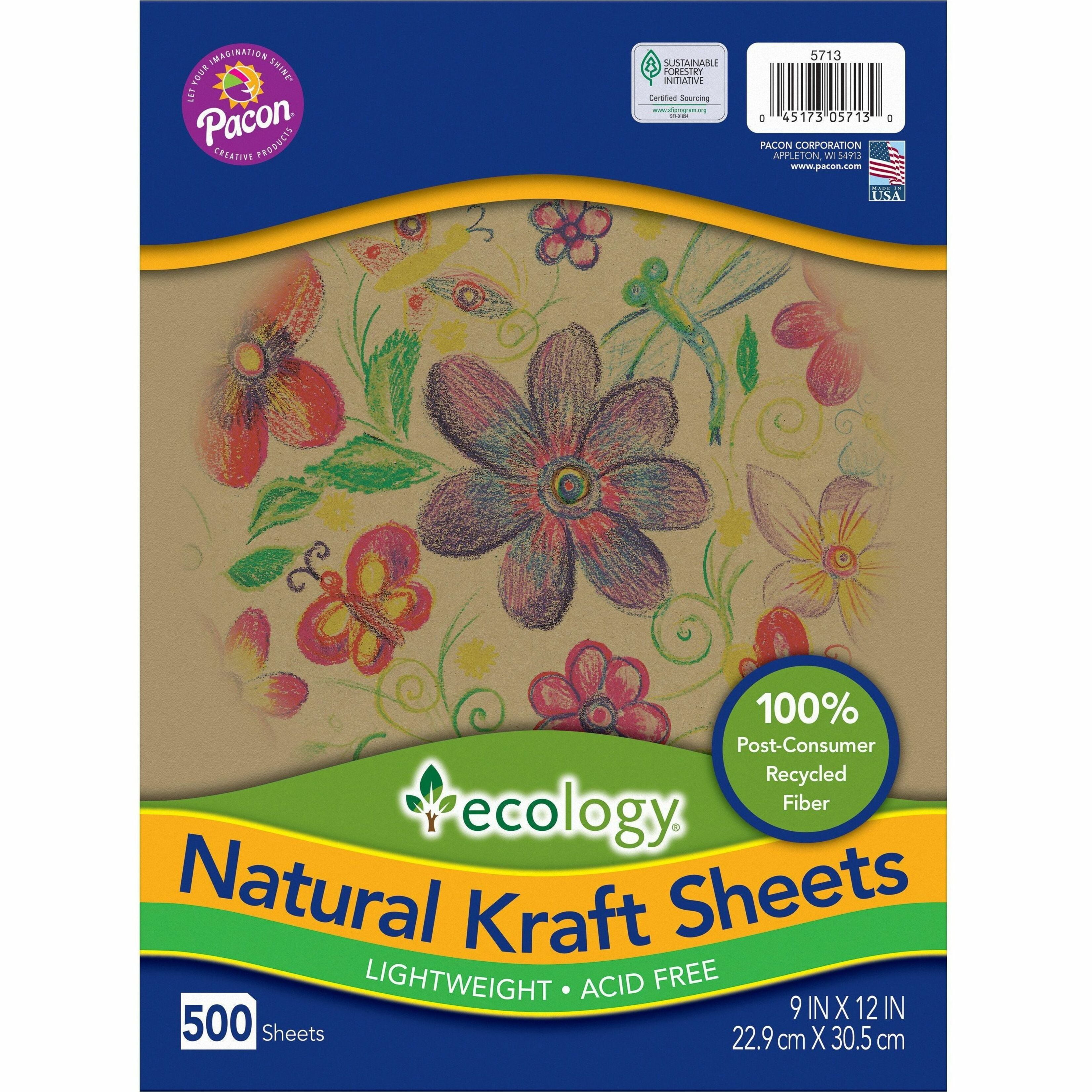 Natural Kraft Sheets, Lightweight, 9" x 12", 500 Sheets - Walmart.com
