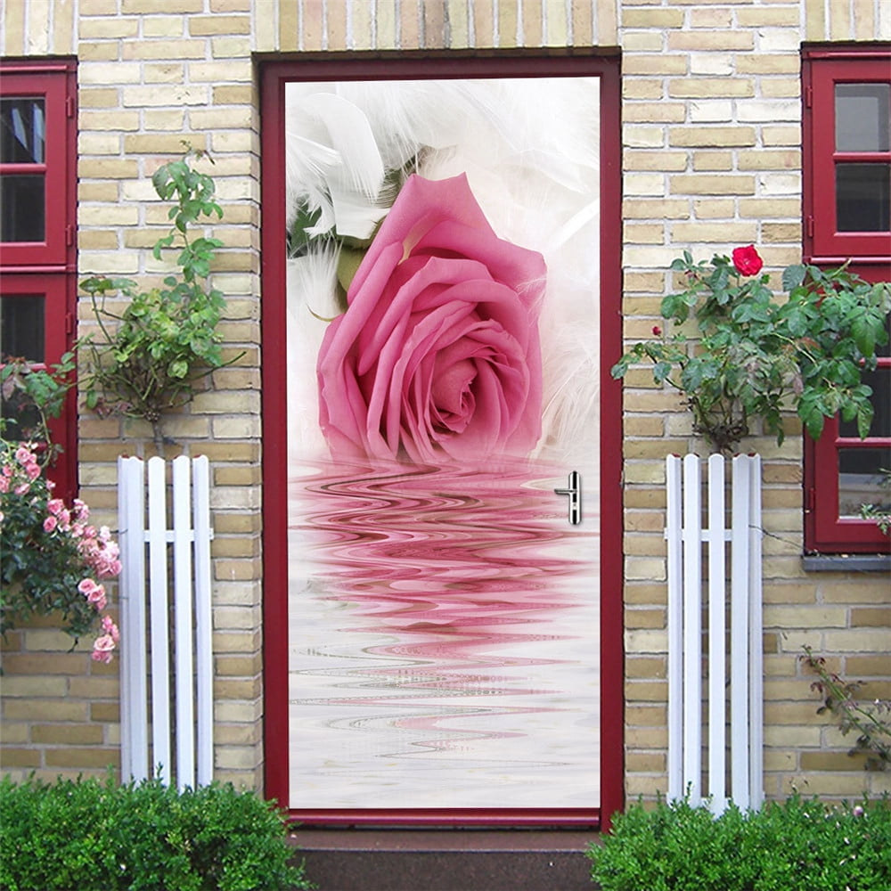 Natural Landscape Door Mural Decal PVC Waterproof Artwork Flower ...