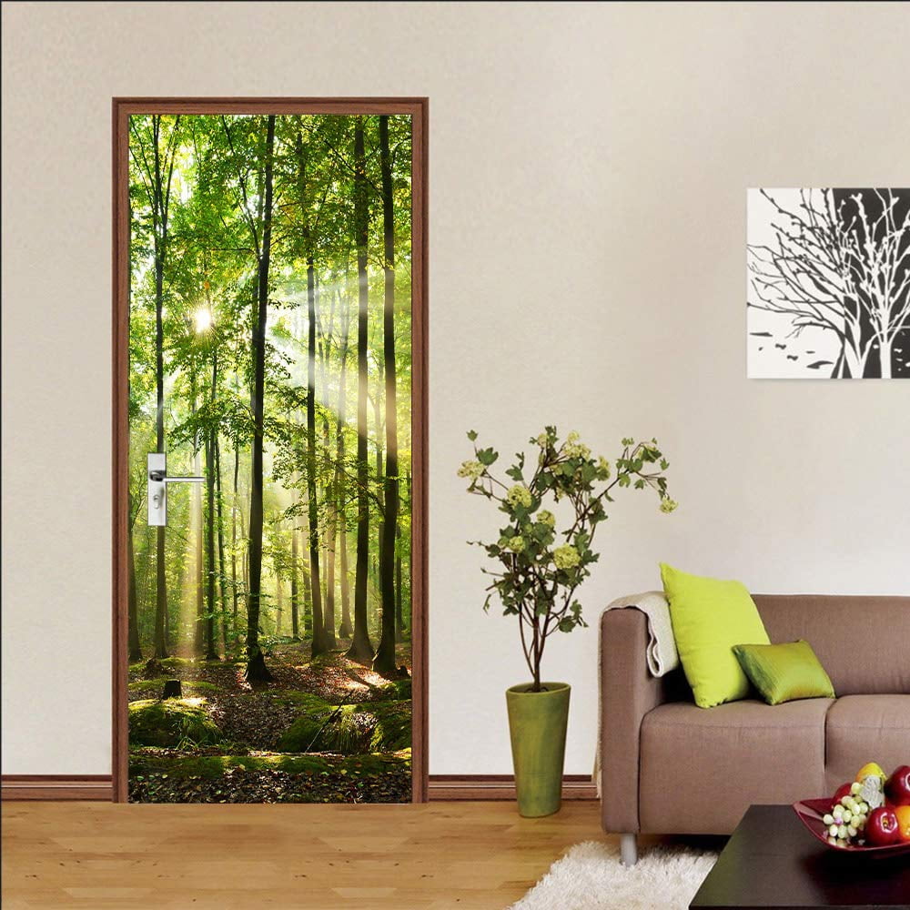 Natural Landscape Door Sticker Wall Decals Mural Wallpaper Waterproof ...