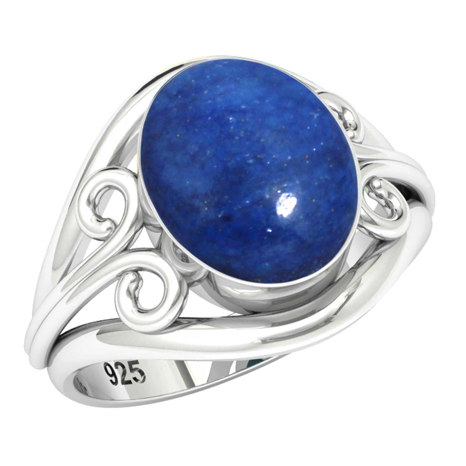 Natural Lapis Women Jewelry 925 Sterling Silver Ring - Walmart.com